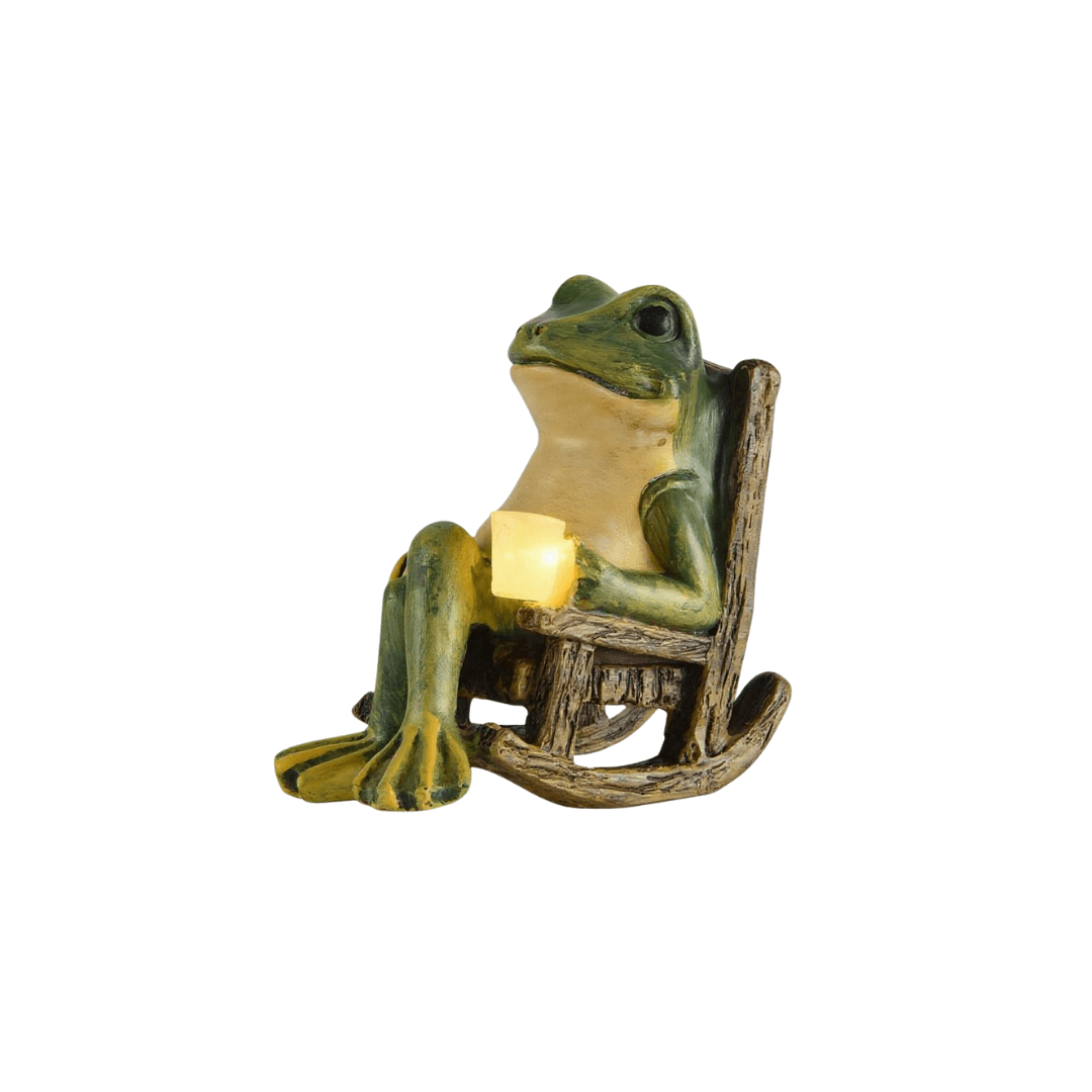 Solar Mini Frosch Gartenfigur – Leuchtende Outdoor Deko – Lunea